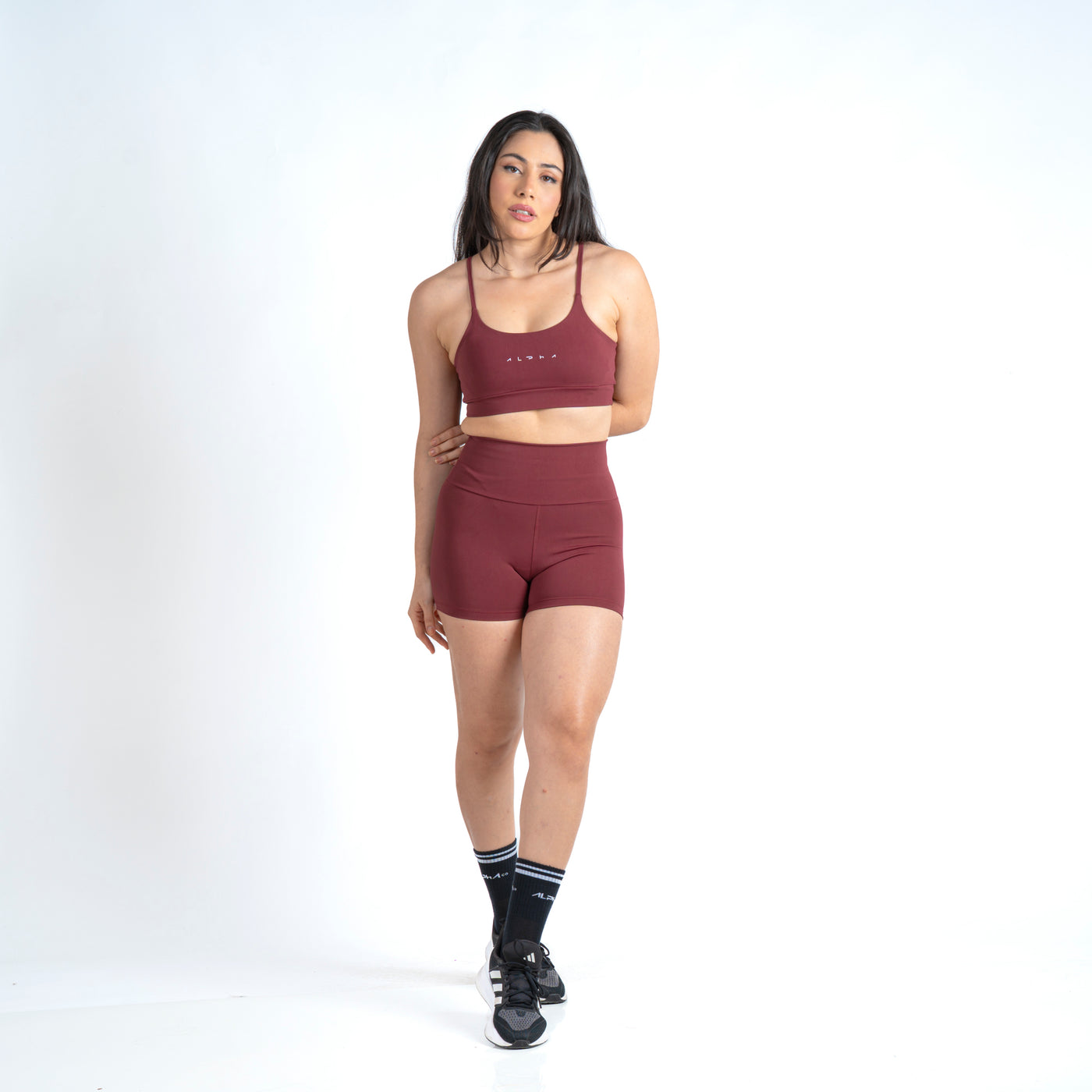 Conjunto Basic Feminino Top e Short - New Horizon Bordô